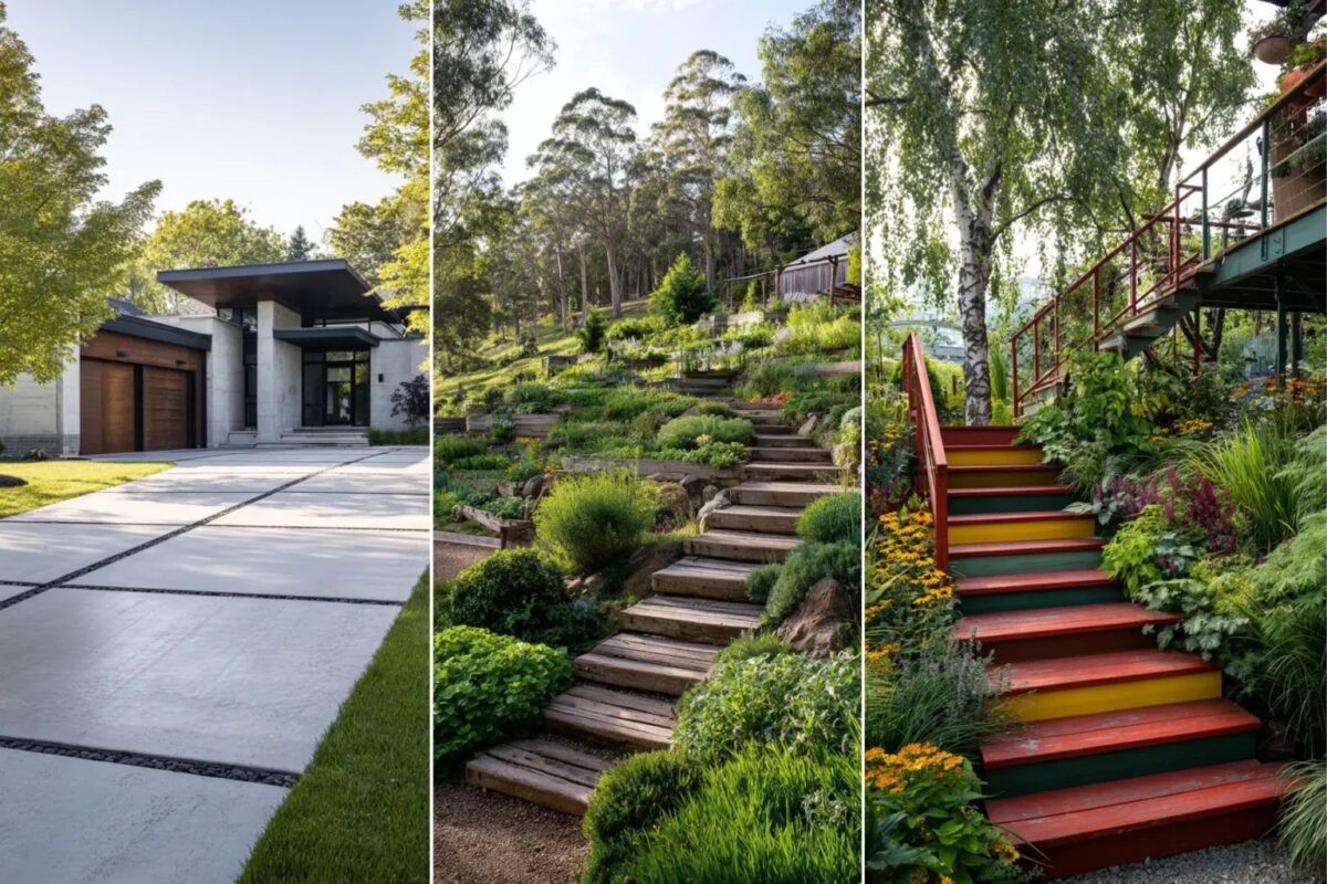 17+ Inspiring Wooden Garden Steps Ideas